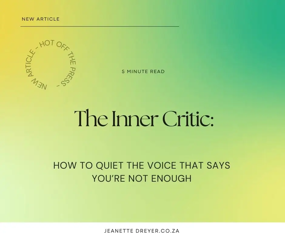 The Inner Critic: How to Quiet the Voice That Says You’re Not Enough ...